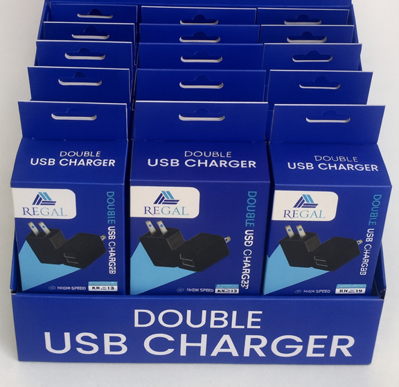 24 pack REGAL quick & double USB wall charger – King distributing Inc.